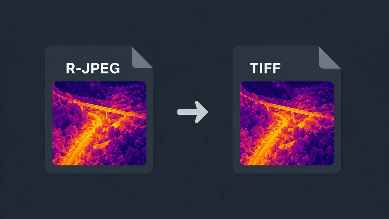 DJI赤外線R-JPEGをTIFFに変換する方法｜マッピング用 float32 °C TIFF(2026年版) | CRITIR Convert